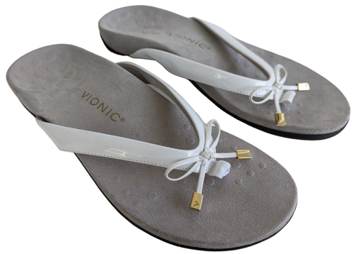 Vionic Bella II Womens Size 11 White Casual Slipper Flip Flop Thong ...
