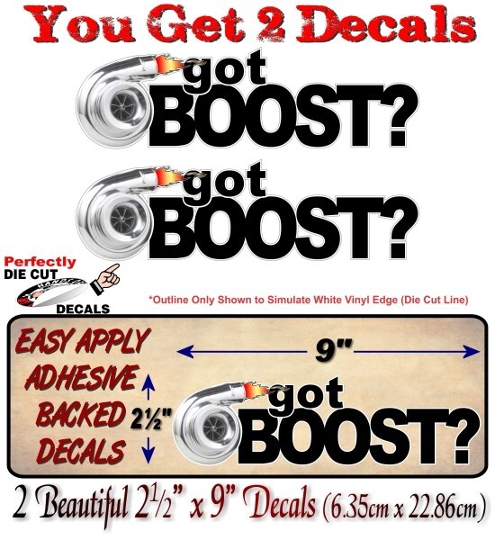 2 GOT Boost 9'' Vinyl Decals Blower Supercharger Turbo Diesel Boost ...