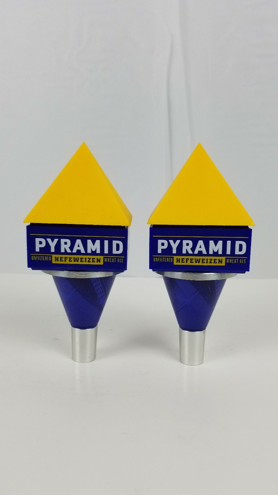 2 - 6" Pyramid Beer Tap Handles Pyramid Unfiltered Hefeweizen Wheat Ale ...