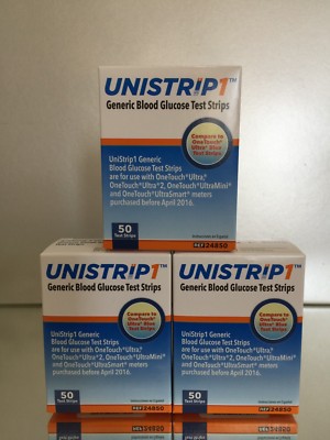 UniStrip1 Glucose Test Strips 150 ct - Generic For One Touch, EXP 11/12 ...