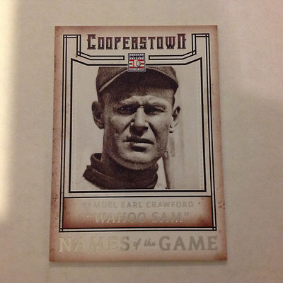 Wahoo Sam Crawford #38 tigers SP 2015 Panini HOF Cooperstown Names of ...