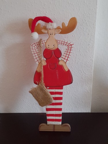 Elch-Frau mit Ständer, Holz, 34cm, Nr. 324 | eBay.de