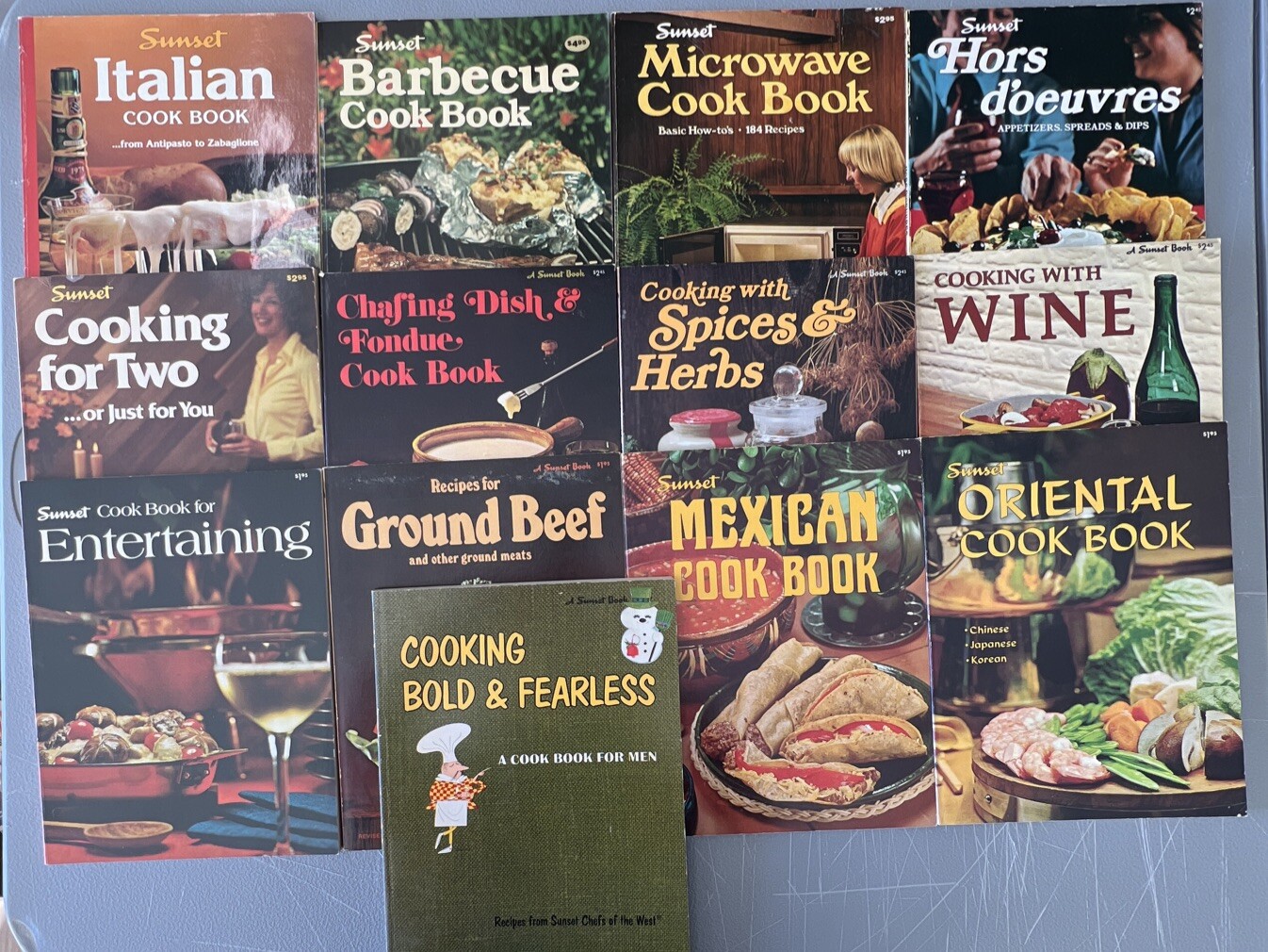 VTG Lot Of 13 SUNSET Magazine COOKBOOKS Barbecue, Mexican, Italian ...