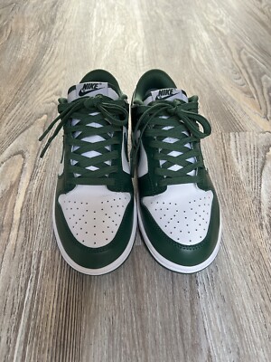 Size 7 - Nike Dunks Lows Michigan State Forest Green White 194955871973 ...