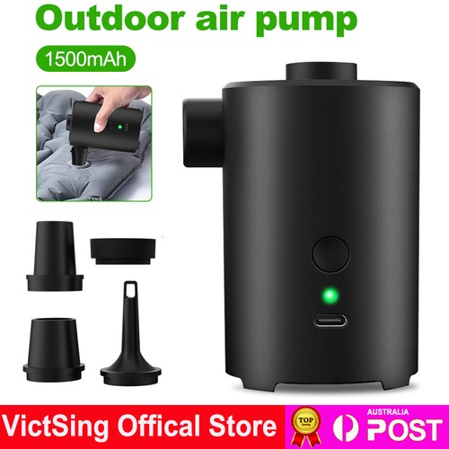 Portable Electric Air Pump USB Rechargeable Inflate Deflate Camping Bed ...