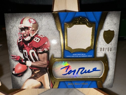 GAME WORN 2011 TOPPS SUPREME FOOTBALL JERRY RICE AUTOGRAPHED RELIC /50 ...