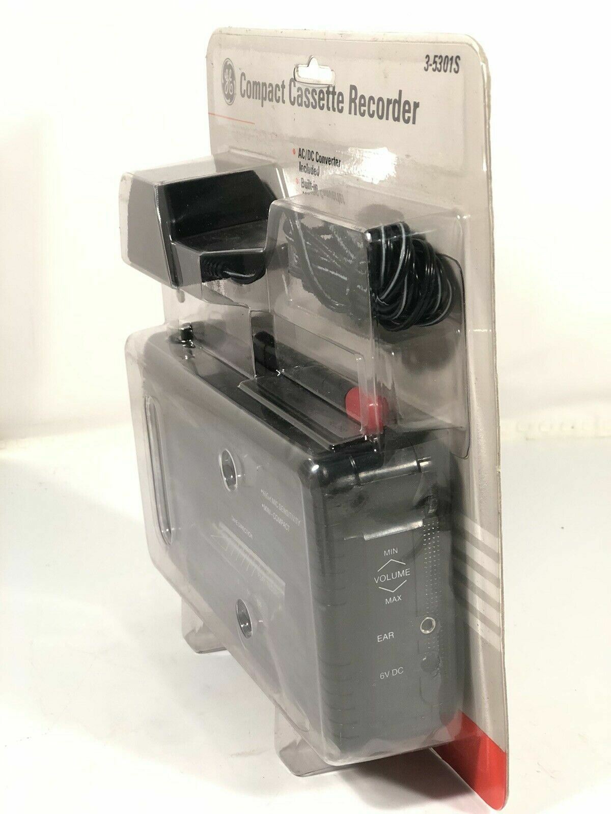 General Electric GE Compact Cassette Recorder Vintage Model 3-5301S w ...