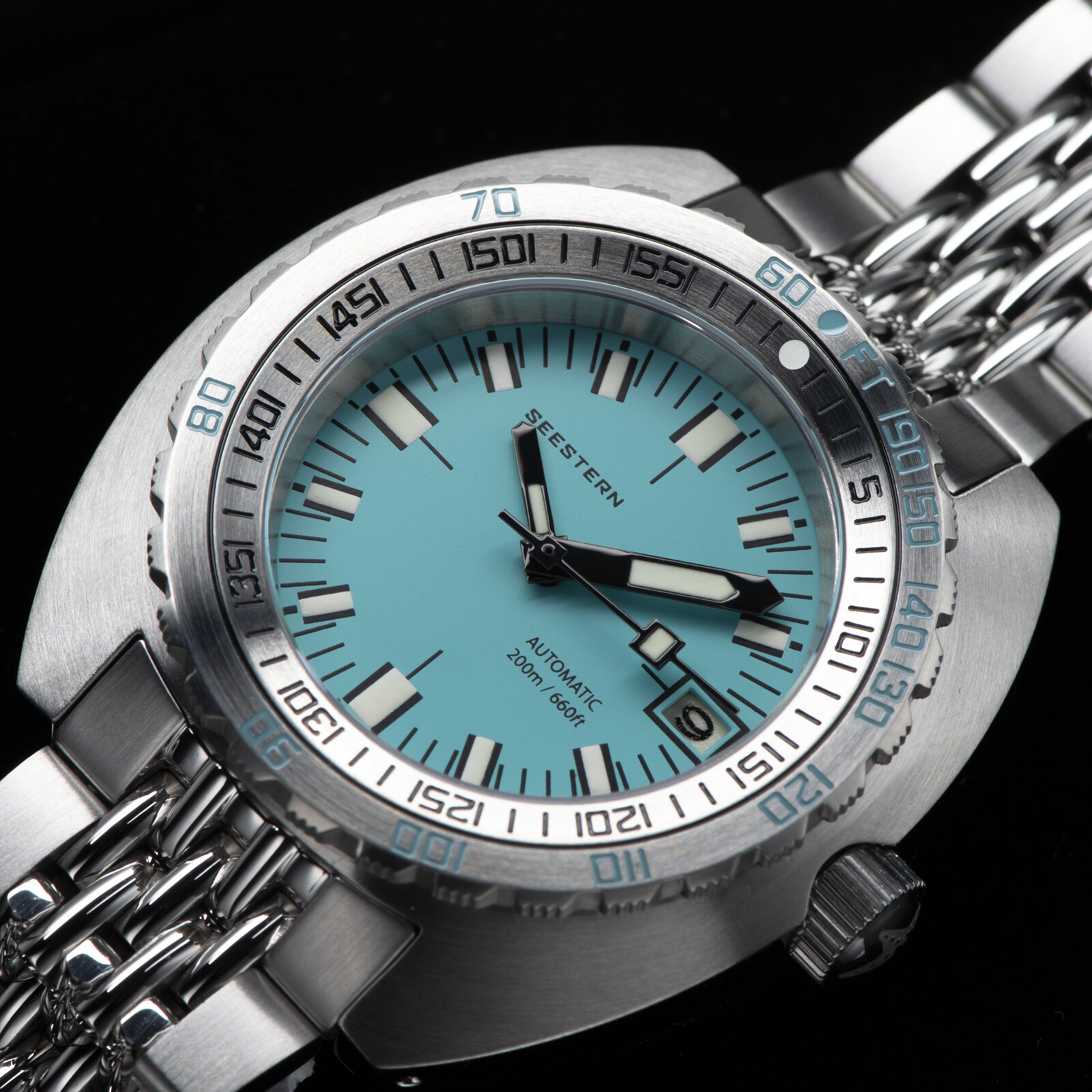 SEESTERN SUB300T, Light Blue, NH35, Sapphire, Lume, 200m Diver, Diving ...