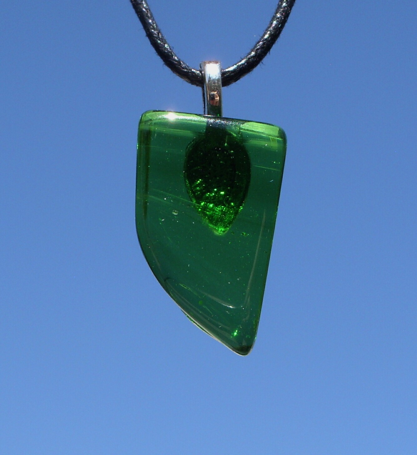 Gaia Stone aka Helenite Free Form Stone Crystal Pendant Necklace | eBay