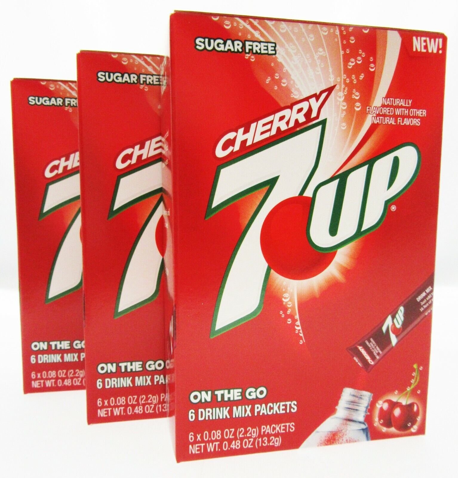 7up Cherry ~ Packets ~ Sugar Free ~ Drink Mix ~ Lot of 3 | eBay