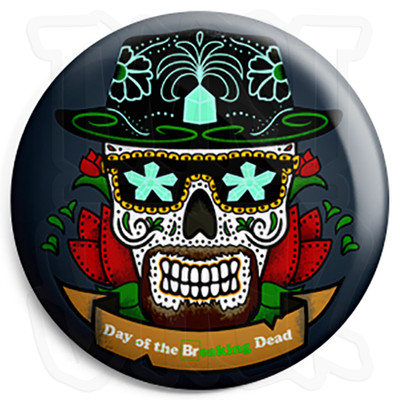 Breaking Bad - Heisenberg Sugar Skull - 25mm Button Badge, Fridge ...