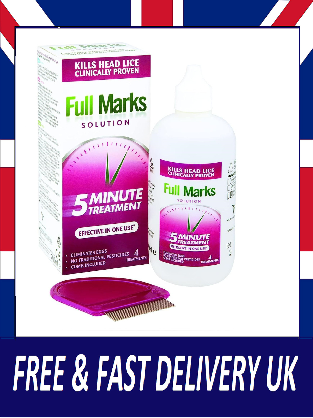 Full Marks Solution 4 Treatments, to Kill | Grelly UK