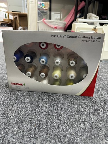 Janome Iris Cotton Quilting Thread Set Lot 24 spools 15 Solids & 9 ...