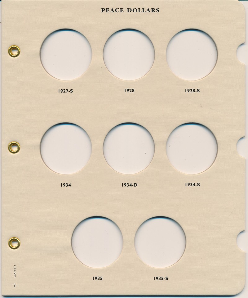 Littleton Coin Album LCA10 Peace Dollar $ 1921-1935 Book | eBay