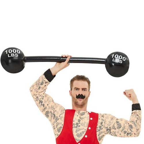 Strongman Fancy Dress Inflatable Barbell Dumbell 120cm New by Smiffys ...
