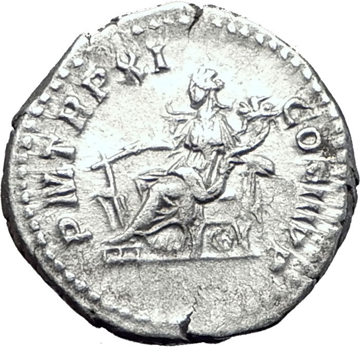 SEPTIMIUS SEVERUS 203AD Silver Authentic Ancient Roman Coin Fortuna ...