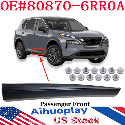 For 2021-2023 Nissan Rogue Door Trim Molding Chrome Front Passenger ...