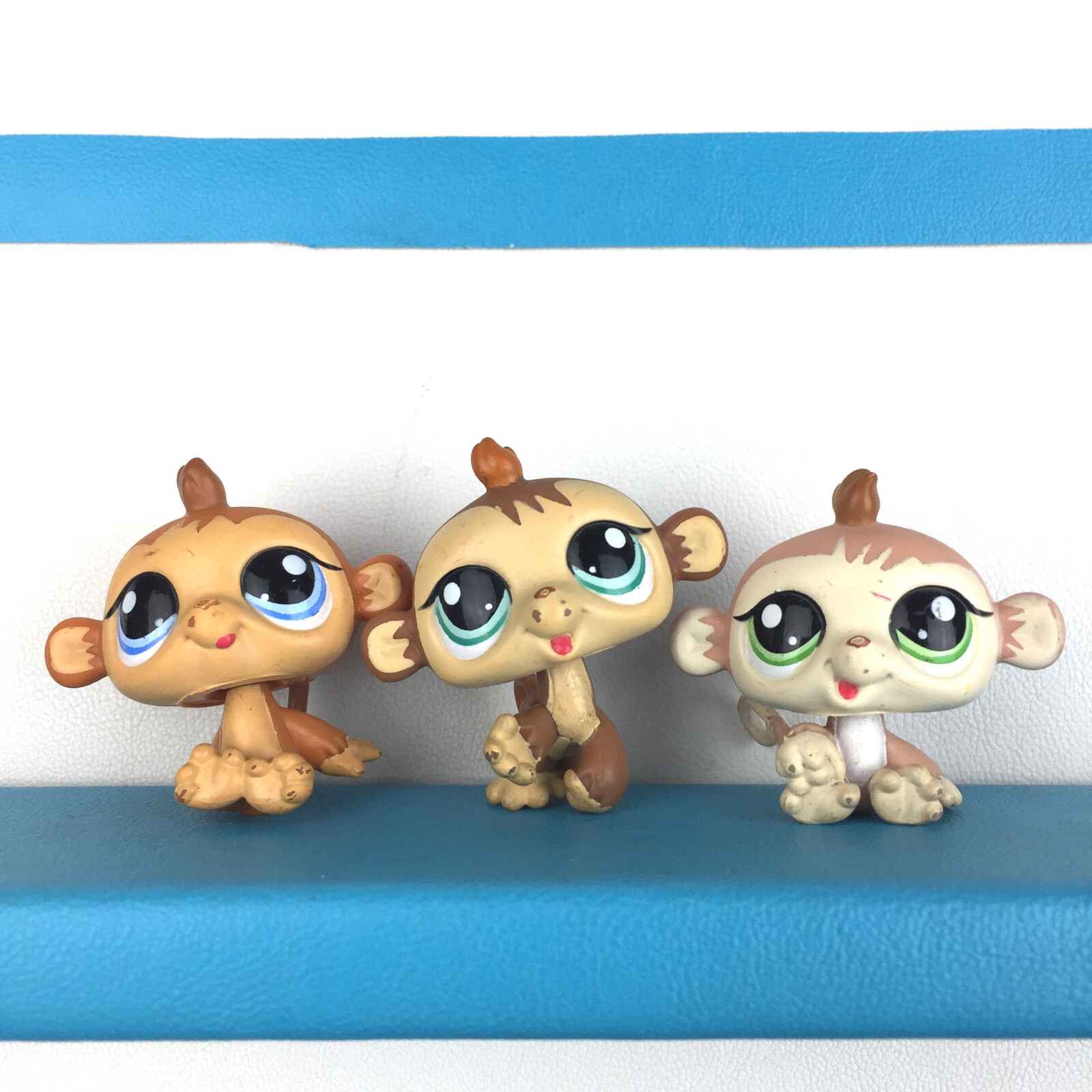 3 Littlest Pet Shop Lot 1551 1552 1553 Monkey Chimp Baby Petriplets ...