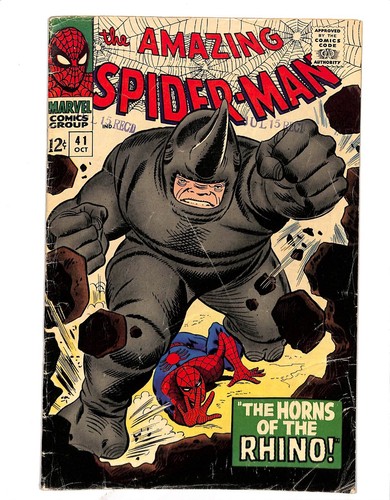 Amazing Spider-Man #41 First Appearance of Rhino Marvel Comics 1966 (JS ...
