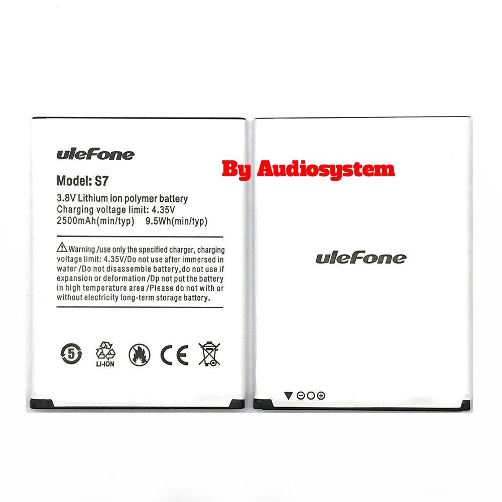 BATTERIA ORIGINALE ULEFONE per S7, S7 PRO 2500MAH PILA RICAMBIO NUOVA ...