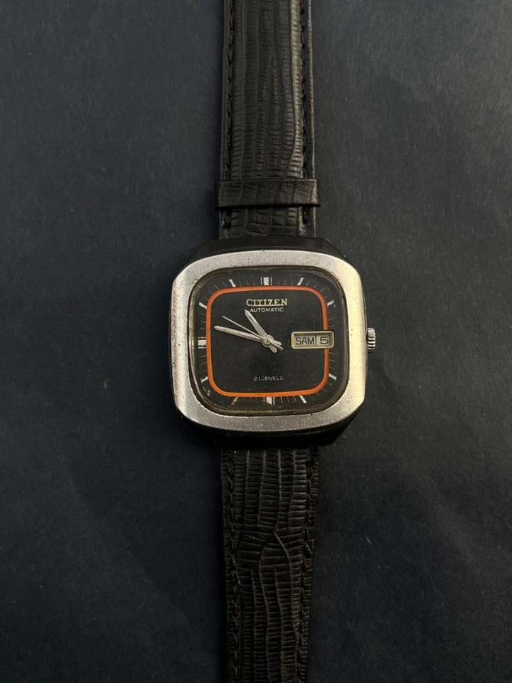 Vintage Citizen Automatic Square Day/Date 21 Jewels Japan Men's Watch ...