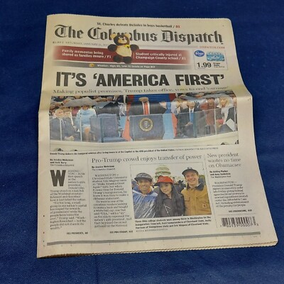 Vintage 2017 January 21, Columbus Dispatch Newspaper, Columbus, Ohio | eBay