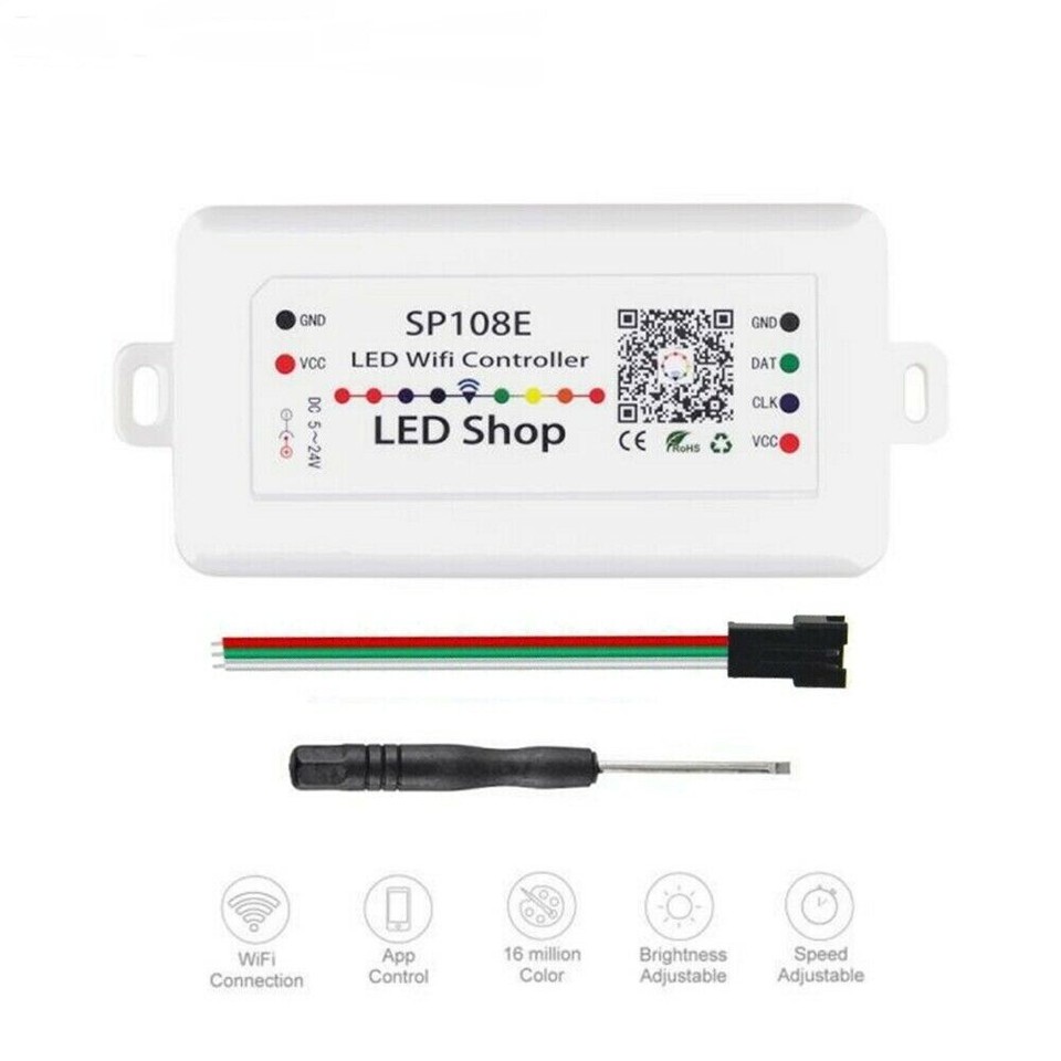 SP105E SP107E Music SP108E WiFi wireless led controller For WS2812B ...