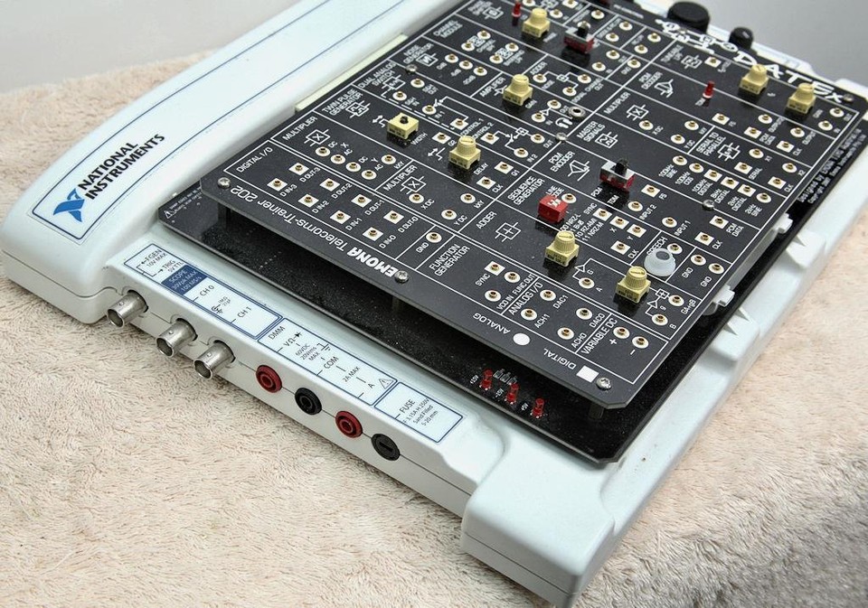 National Instruments NI ELVIS II+ w/ Emona Datex Telecoms Trainer 202 ...