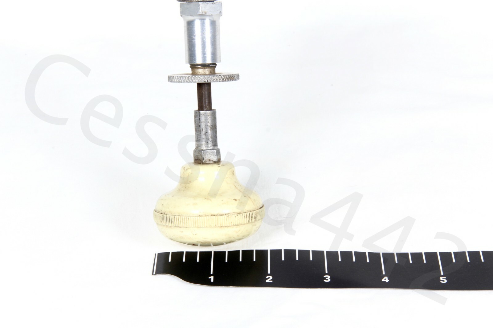 VINTAGE Aircraft Throttle Cable Friction Lock Large Knob White 43" FOR ...