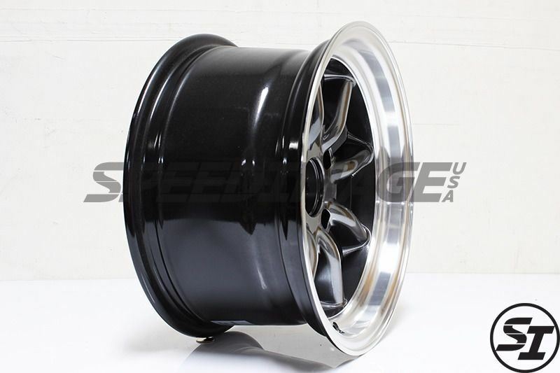 ROTA WHEELS RKR 15X8 +0 4X114.3 ROYAL HYPER BLACK DATSUN 240Z TOYOTA ...