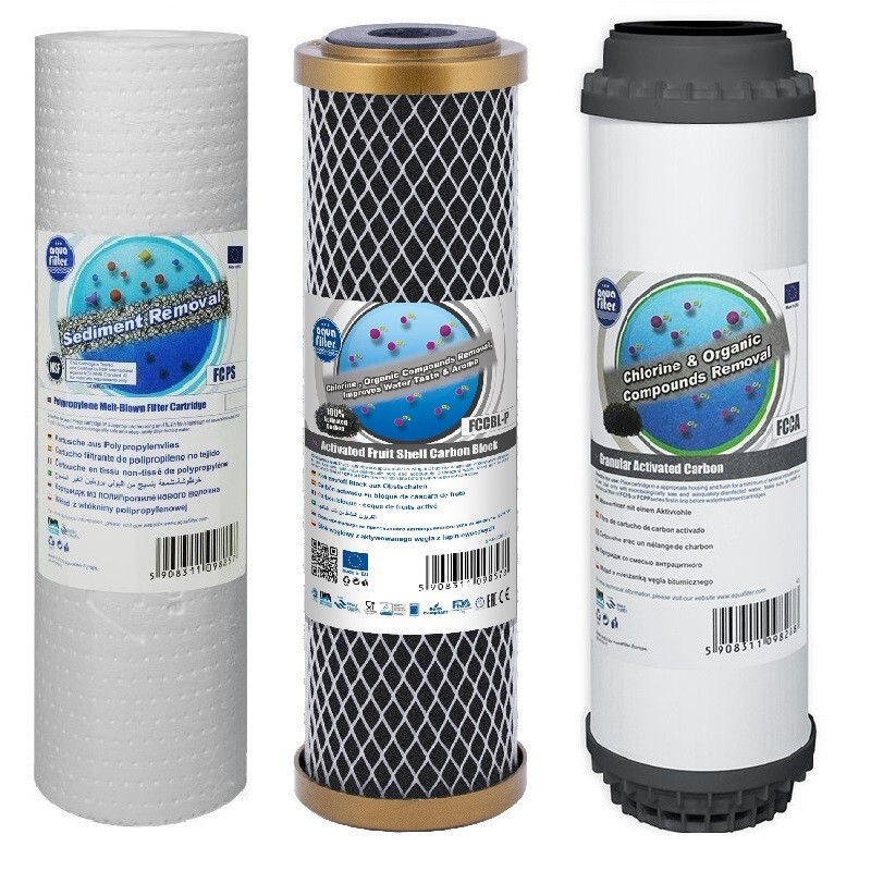 3 Stage Whole House High Flow Water Filter Dechlorinator Chlorine ...