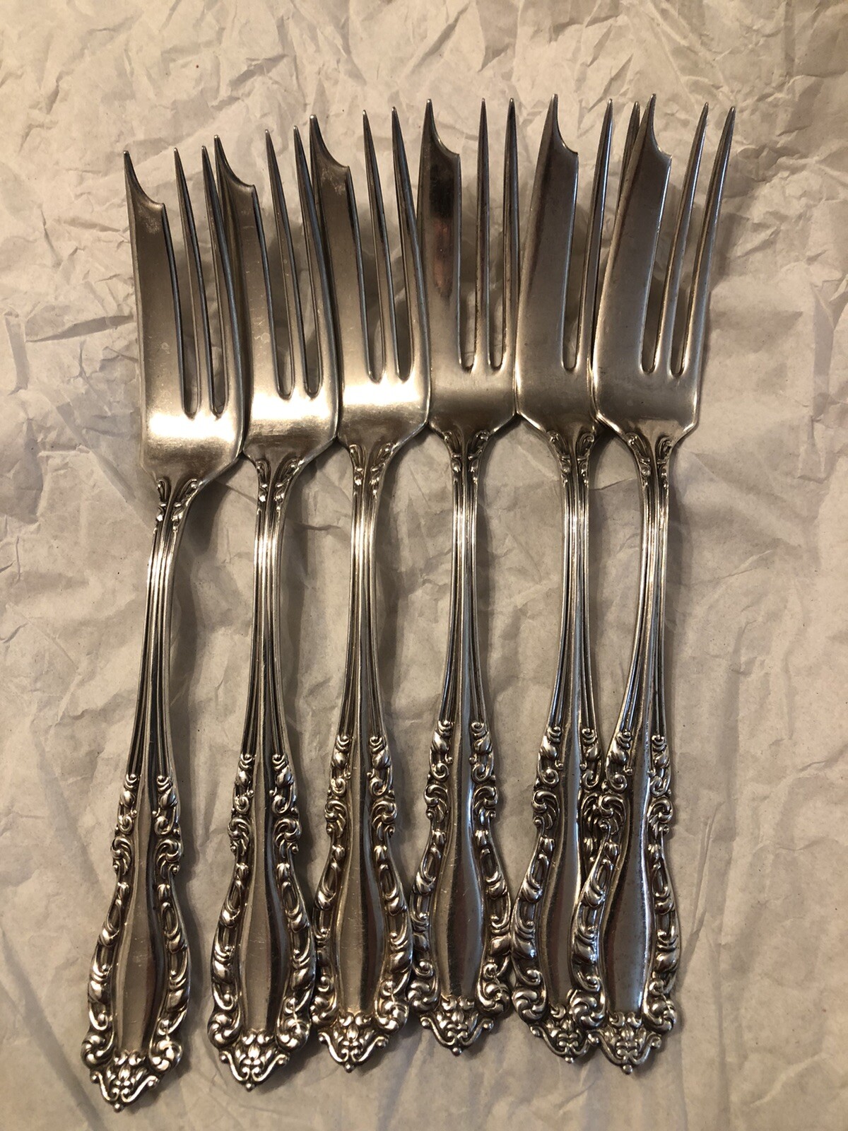 6 Vintage paragon triple pie forks | eBay