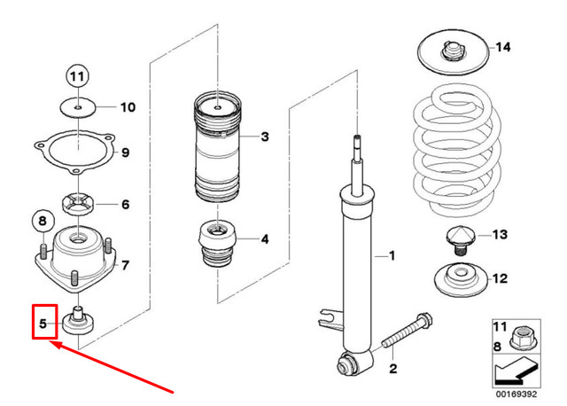 BMW 33526776557 Genuine OEM Shock Mount Lower Support for sale online ...