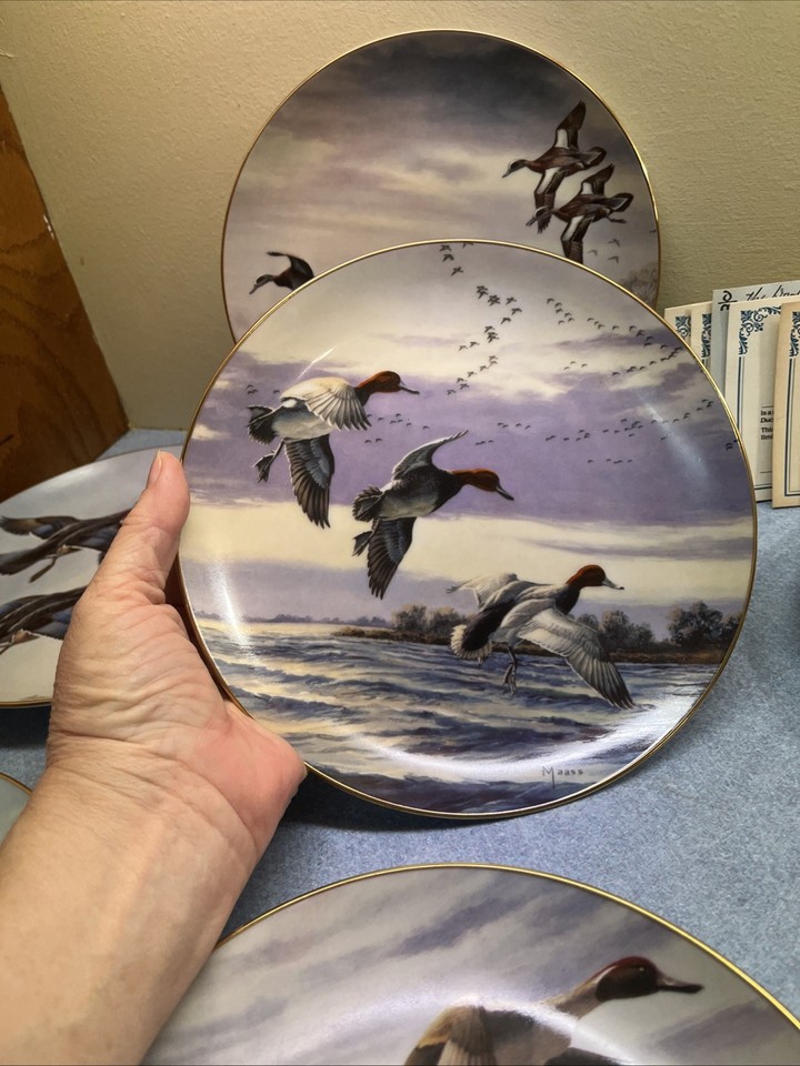 Lot of 7 Ducks Taking Flight David Maass Danbury Mint Porcelain ...