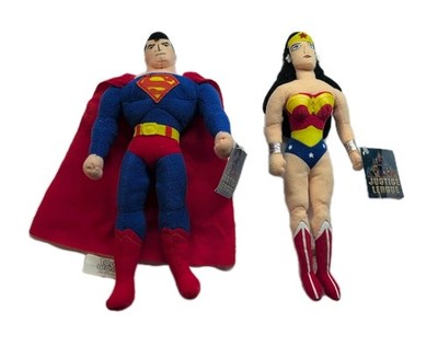 JUSTICE LEAGUE WONDER WOMAN & SUPERMAN PLUSH CARTOON NETWORK TOY WORKS ...