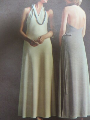 Vtg 70's Butterick 6943 SIDE-TIE ANKLE-LENGTH WRAP DRESS Sewing Pattern ...
