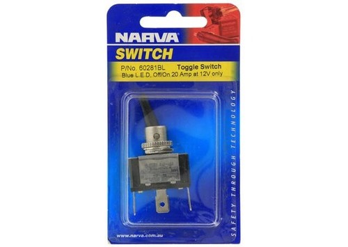Narva Switch Toggle Illuminated On Off HD Blue 60281BL | eBay Australia