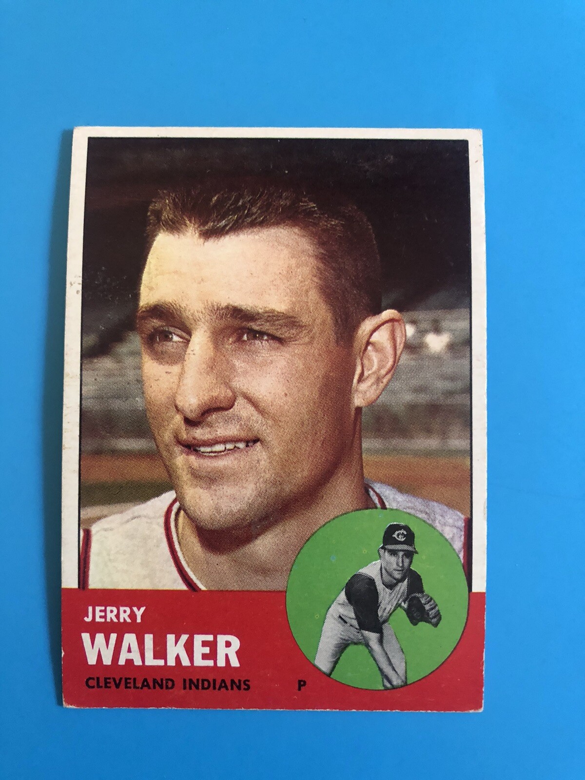 1963 TOPPS BASEBALL JERRY WALKER #413, HIGH #, EX/NM INDIANS - FREE ...
