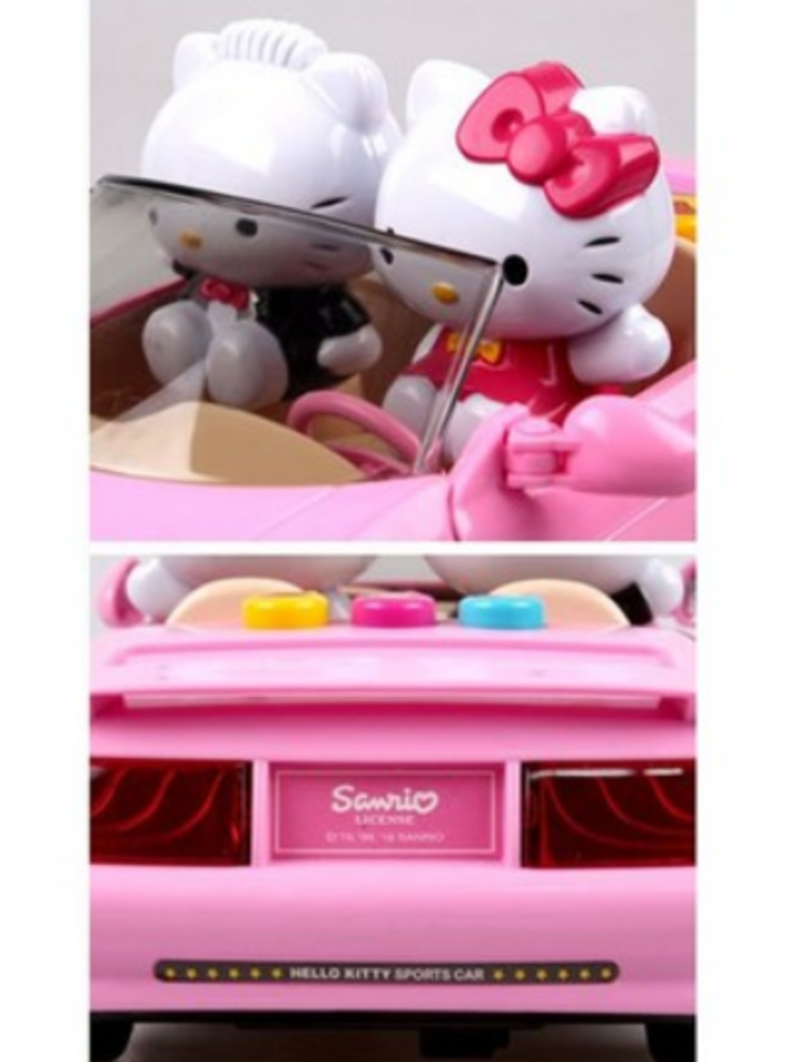 Hello Kitty Figure Nursery Melody mini Sport Car Open Door Kid Baby Toy ...
