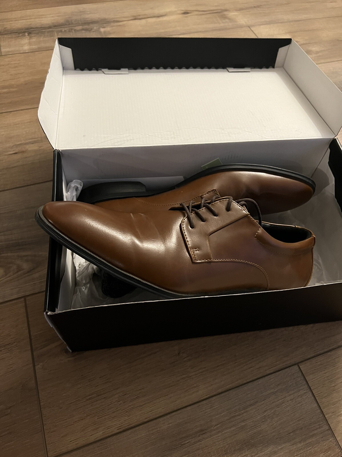 Alfani Mens Andrew Plain Toe Derbys Color Dark Tan Size 10.5M Style ...