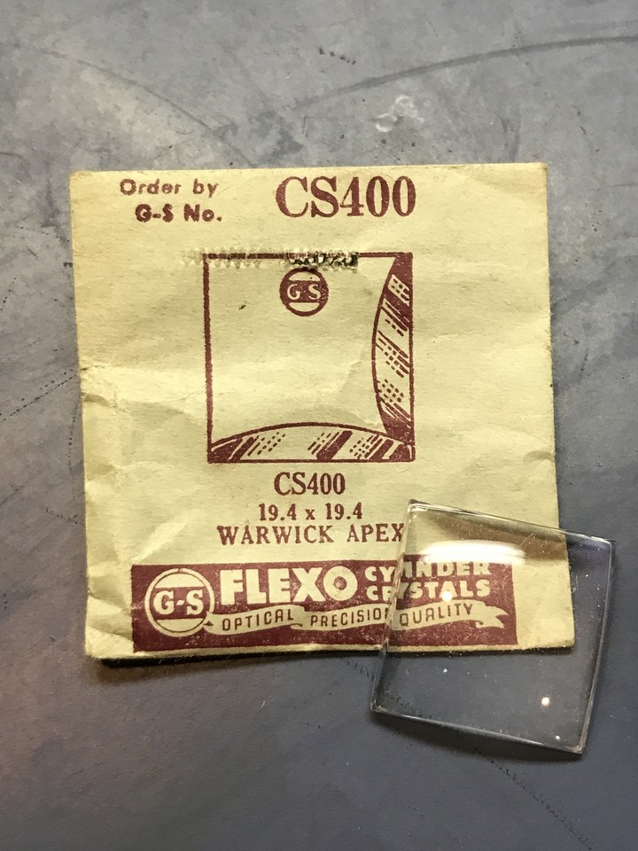 GS Flexo Crystal CS400 for WARWICK & APEX Wrist Watches - 19.4 x 19.4 ...