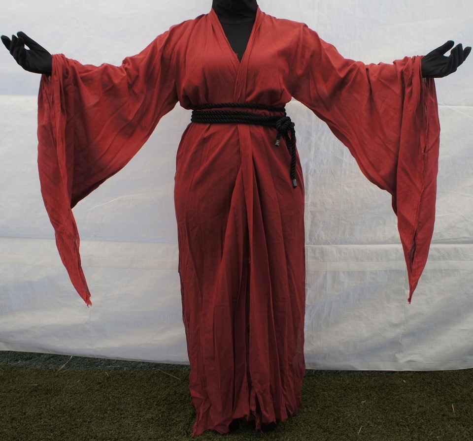 Medieval Occult Sheer Ritual Robe Halloween Witch Larp pagan Martial ...