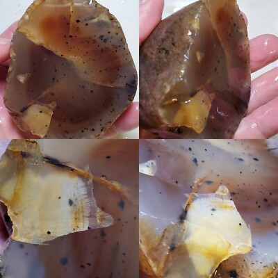 Montana Yellowstone River Agate Rare Sagenite Lapidary 390g Rough ...