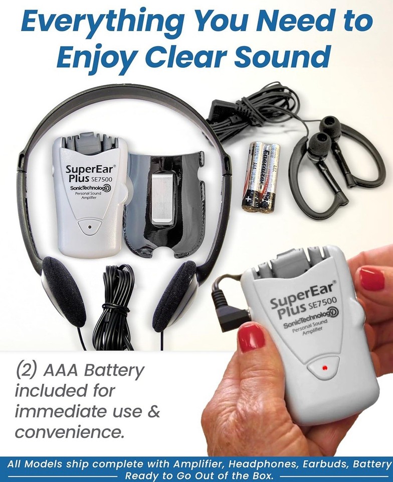 Personal Sound Amplifier, Pocket Sound Amplifier, Headphones & Discreet ...