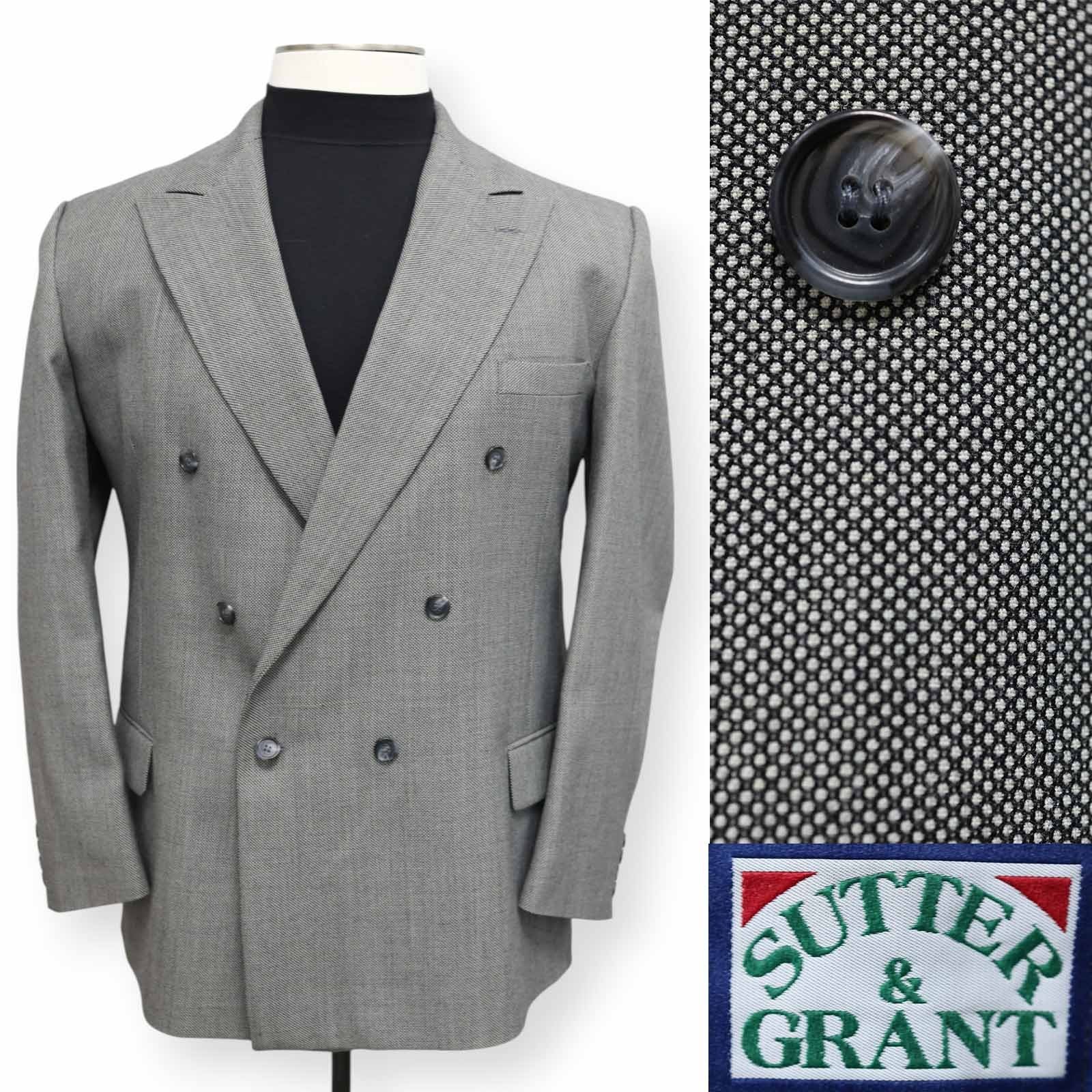 SUTTER & GRANT mens gray NAILHEAD sport coat suit jacket blazer 48 L | eBay
