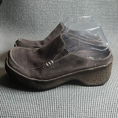 Yellow Box Depot Clogs Comfort Shoes Womens 8.5 Mocha Brown Suede Slip ...