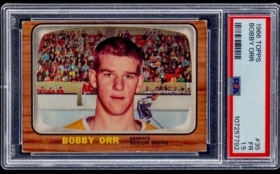 1966-67 Topps #35 Bobby Orr Rookie Card RC Nicely Centered Eye Appeal ...
