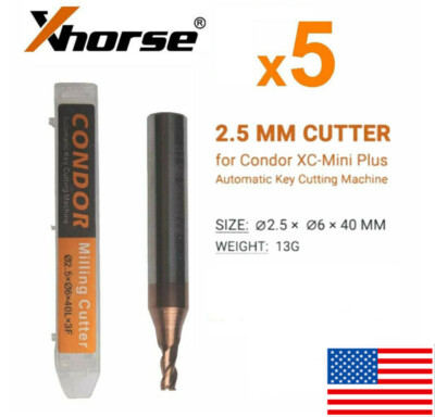 5x Xhorse 2.5mm Milling Cutter For Mini Condor XC-007,XC-002,Dolphin XP ...