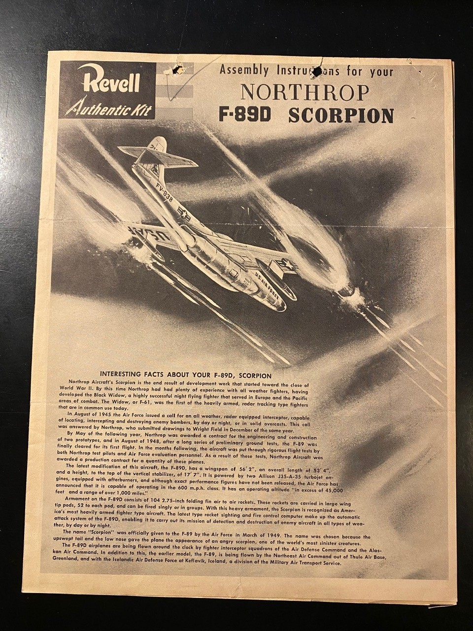 Vintage 1950s Revell Model Instructions Manuals Mitchell Boeing Martin ...