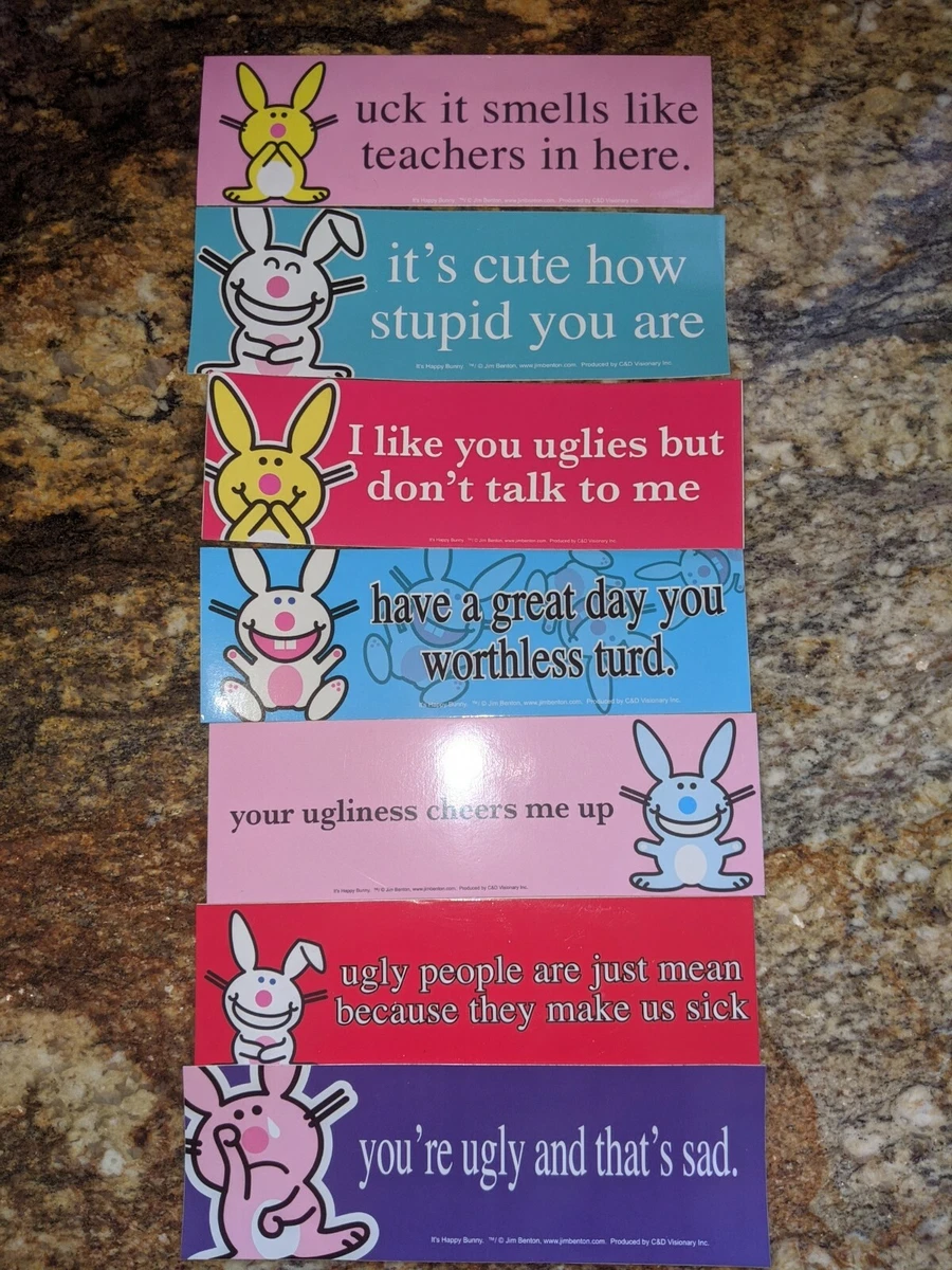 Mean People Are Mean House Bunny Bumper Sticker